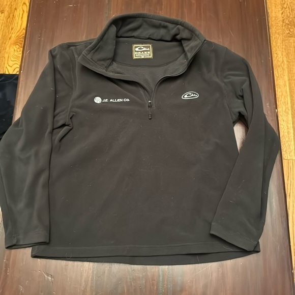 Drake | Jackets & Coats | Drake Black Fleece Logo Je Allen Co Half Zip ...